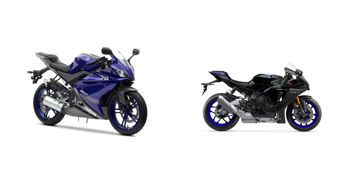 Motorrad Vergleich Yamaha R125 2013 vs. Yamaha R1M 2021