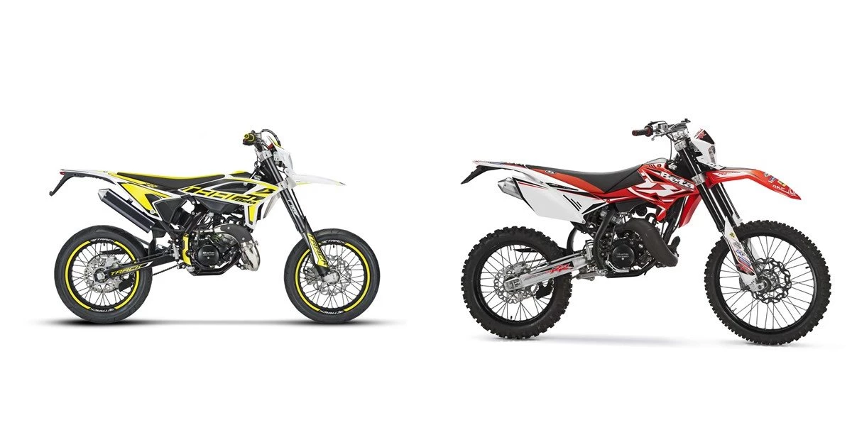 Motorrad Vergleich Beta RR 50 Motard Track 2023 vs. Beta RR 50 Factory 2017