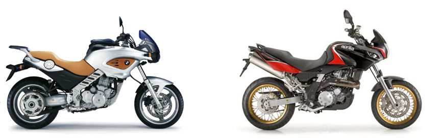 Motorrad Vergleich BMW F 650 CS 2005 vs. Aprilia Pegaso 650 Factory 2009