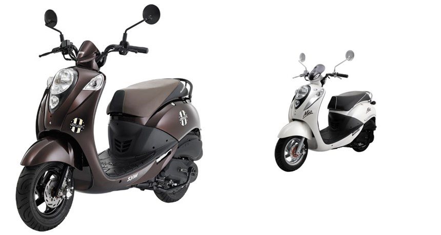 Motorrad Vergleich Sym Mio 50 2012 vs. Sym Mio 50 2020