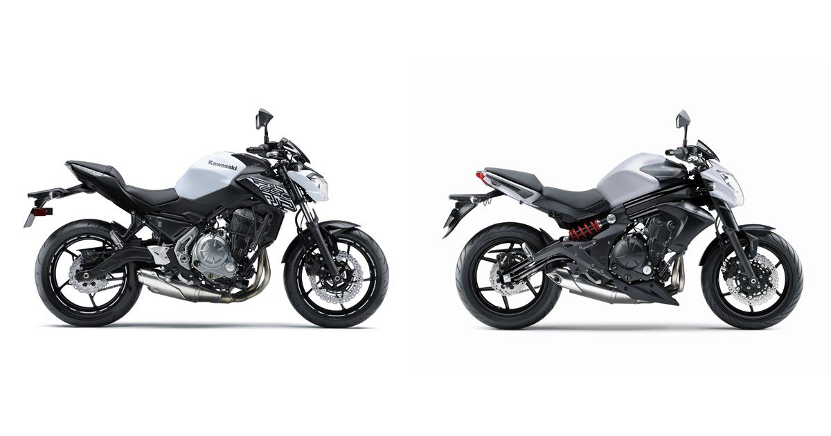 Motorrad Vergleich Kawasaki Z650 2019 vs. Kawasaki ER-6n 2015