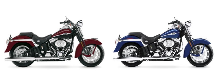 Motorrad Vergleich Harley-Davidson Softail Springer FXSTS 2007 vs ...