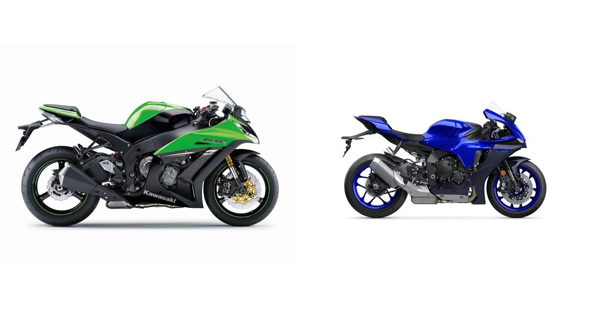 Motorrad Vergleich Kawasaki Ninja ZX-10R 2014 vs. Yamaha R1 2022