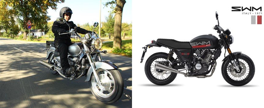 Motorrad Vergleich Hyosung Aquila GV 125 Cruiser 2009 vs. SWM Ace of ...