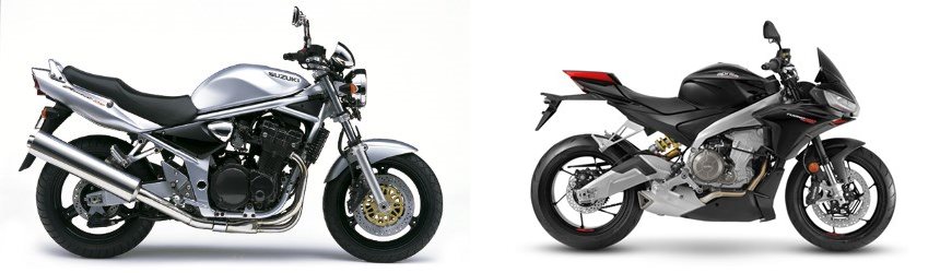 Motorrad Vergleich Suzuki Bandit 1200 2005 vs. Aprilia Tuono 660 ...