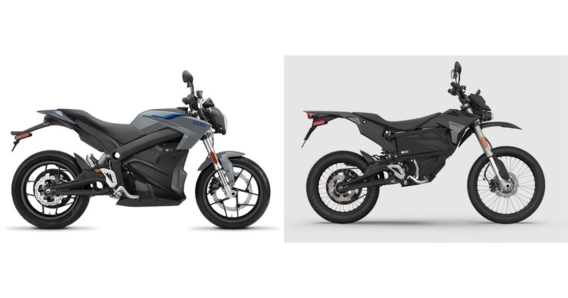 Motorrad Vergleich Zero S 2021 vs. Zero FX 2023