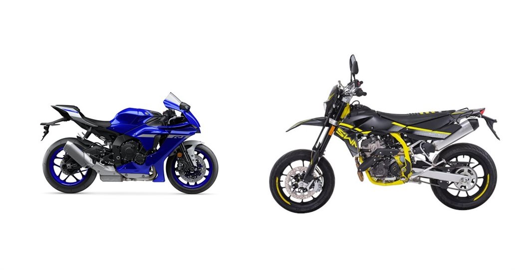 Yamaha R1 2021 vs SWM SM 125 R 2022