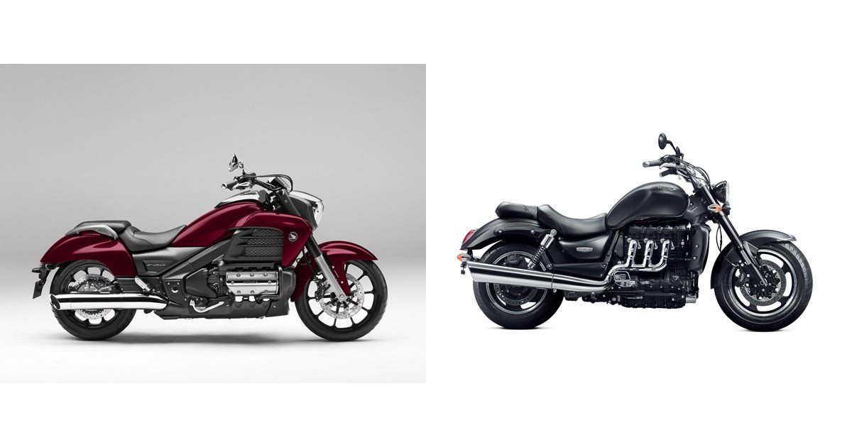 Motorrad Vergleich Honda Gold Wing F6C 2014 vs. Triumph Rocket III ...