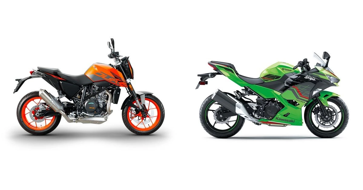 Motorrad Vergleich KTM 690 Duke 2018 vs. Kawasaki Ninja 400 2023