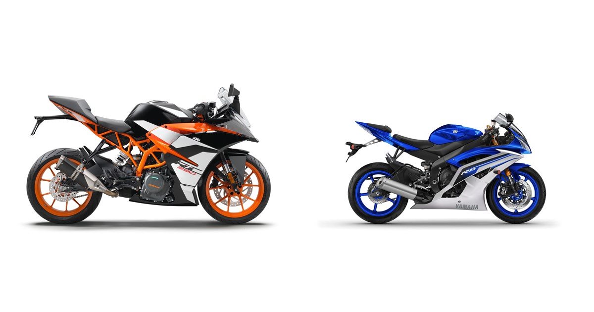 Motorrad Vergleich KTM RC 390 2017 vs. Yamaha YZF-R6 2016