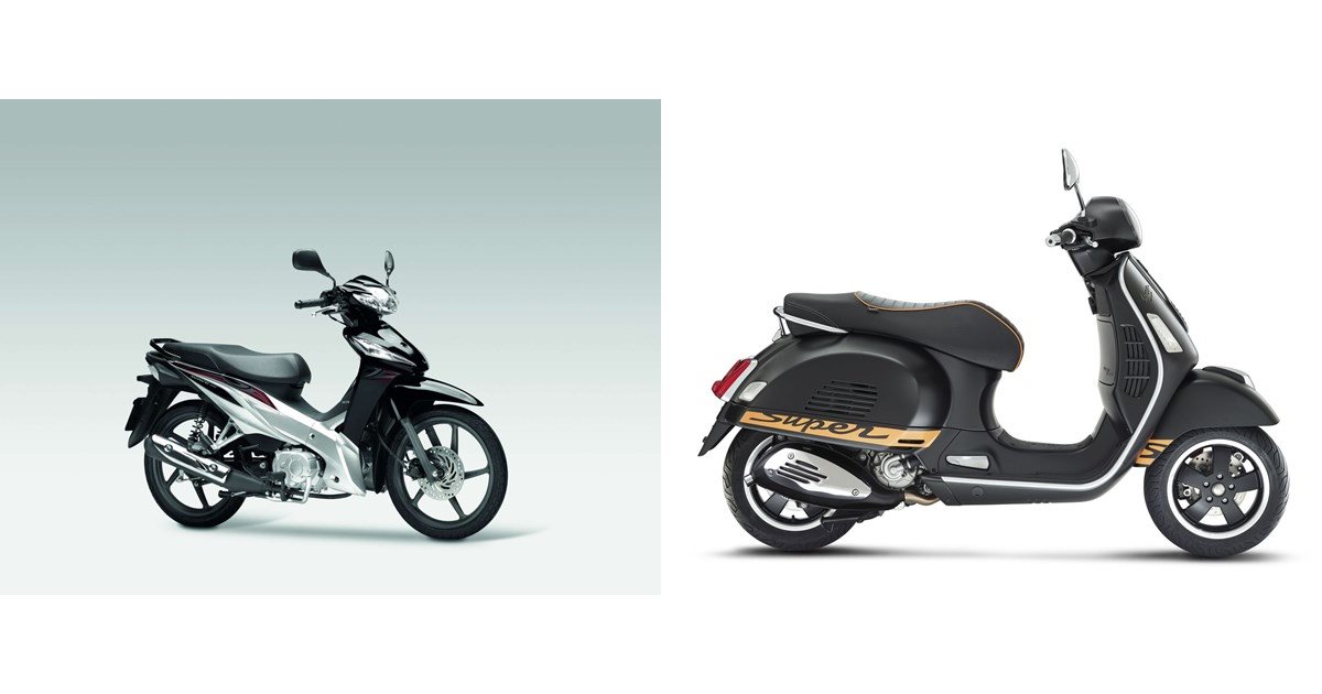 Motorrad Vergleich Honda Wave 110 2016 vs. Vespa GTS 125 i.e. Super ...