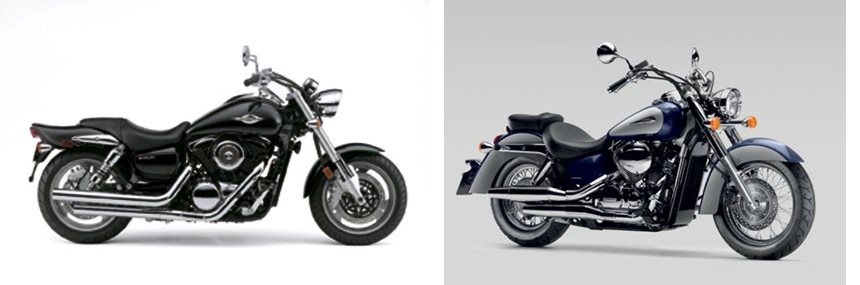 Motorrad Vergleich Suzuki VZ 1600 Marauder 2005 vs. Honda VT 750 Shadow ...