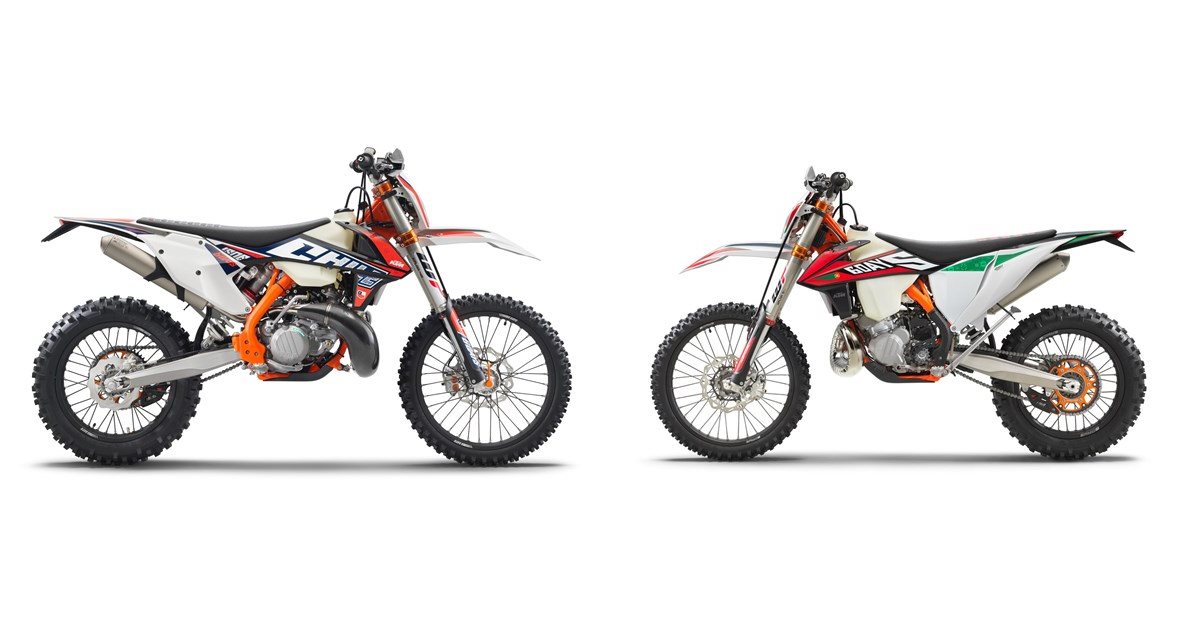 Motorrad Vergleich KTM 250 EXC TPI Sixdays 2019 vs. KTM 250 EXC TPI ...