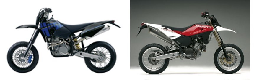 Motorrad Vergleich Husaberg FE 650 E 2007 vs. Husqvarna SM 610 2008