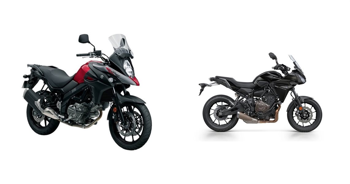 Motorrad Vergleich Suzuki V-Strom 650 2020 vs. Yamaha Tracer 700 2017