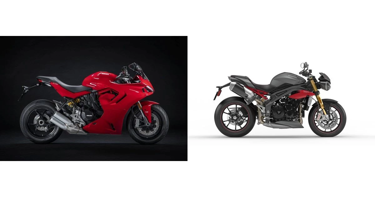 Motorrad Vergleich Ducati SuperSport 950 2021 vs. Triumph Speed Triple ...