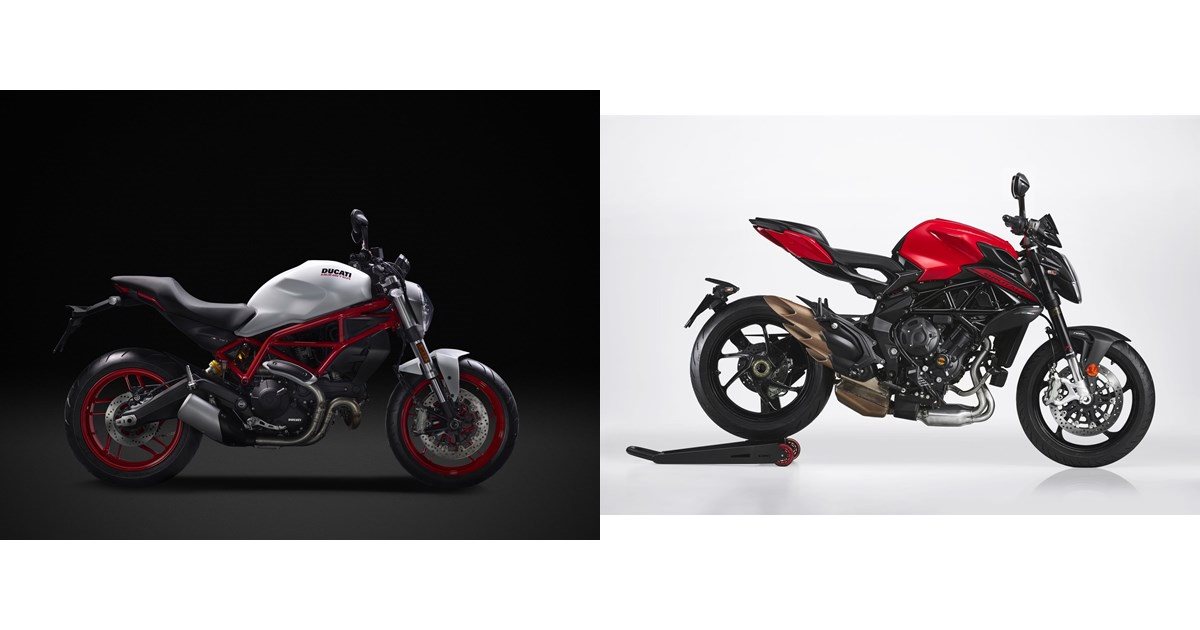 Motorrad Vergleich Ducati Monster 797 2020 vs. MV Agusta Brutale 800 ...