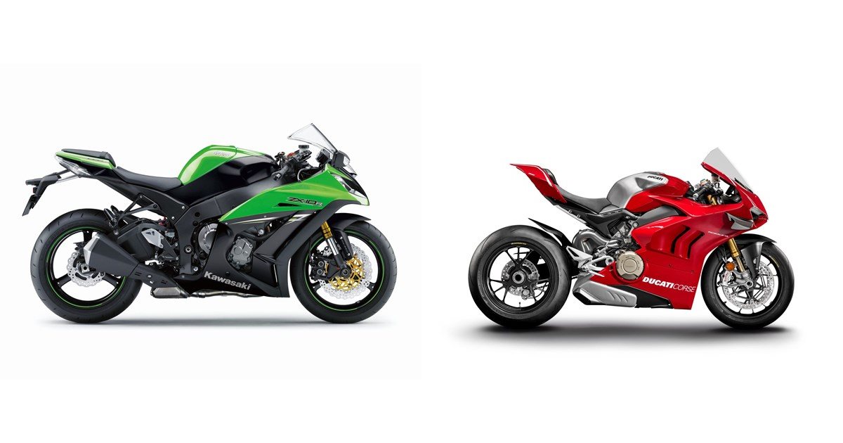 Kawasaki Ninja ZX-10R 2015 vs Ducati Panigale V4 R 2021