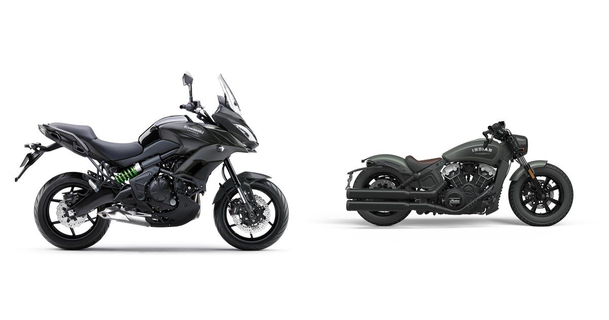 Motorrad Vergleich Kawasaki Versys 650 2016 vs. Indian Scout Bobber ...