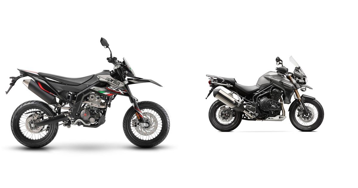 Motorrad Vergleich Aprilia SX 125 2021 vs. Triumph Tiger Explorer XC 2015