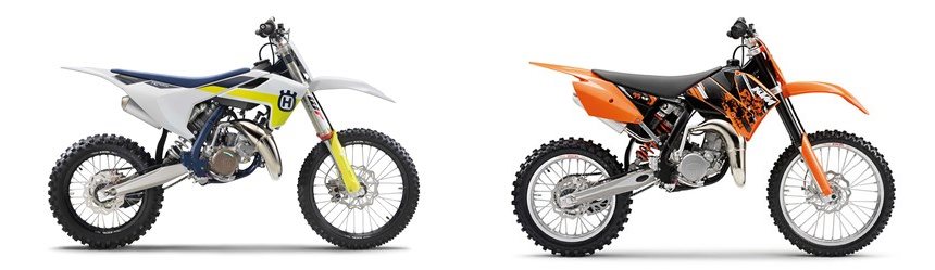 Motorrad Vergleich Husqvarna TC 85 2021 vs. KTM 85 SX 19/16 2011