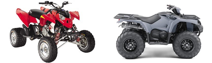 Motorrad Vergleich Polaris Outlaw 450 MXR 2009 vs. Yamaha Kodiak 450 ...