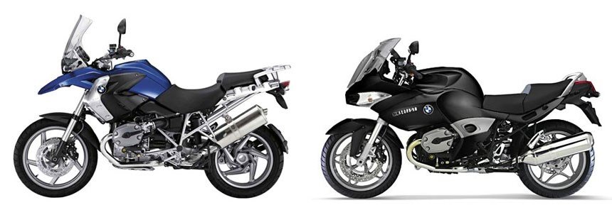 Motorrad Vergleich BMW R 1200 GS 2009 vs. BMW R 1200 ST 2009