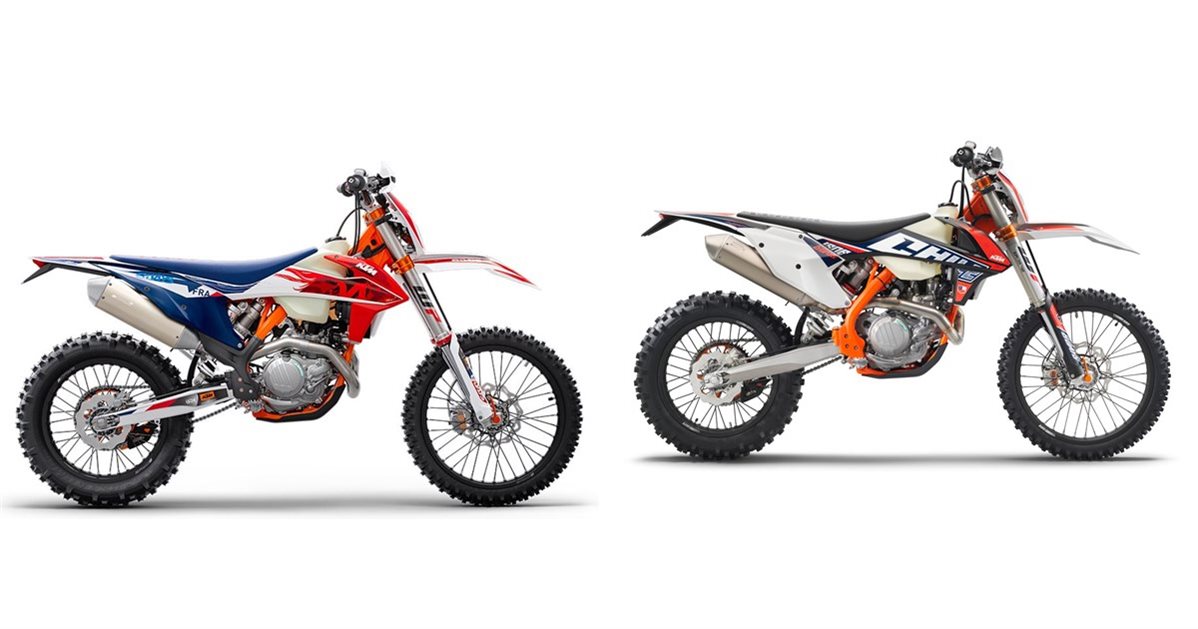 Motorrad Vergleich KTM 450 EXC-F Sixdays 2023 vs. KTM 450 EXC-F Sixdays ...