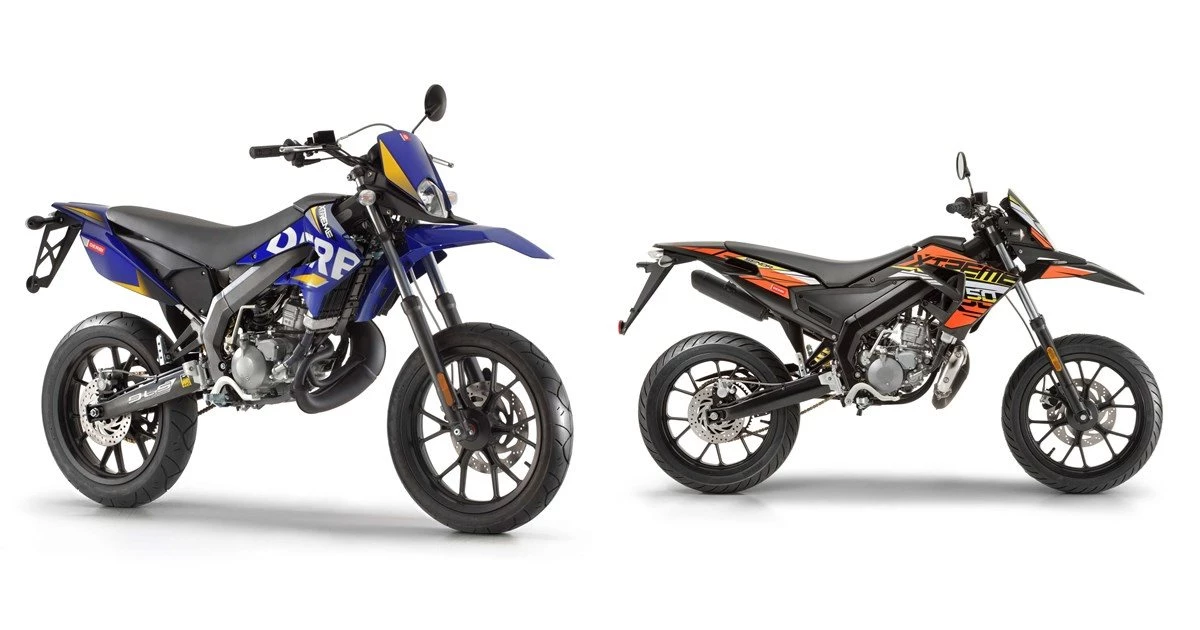 Motorrad Vergleich Derbi Senda DRD X-Treme 50 SM 2014 vs. Derbi Senda ...