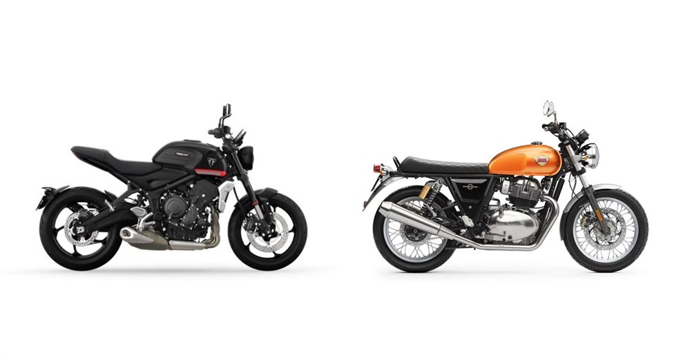Motorrad Vergleich Triumph Trident 660 2023 vs. Royal Enfield ...