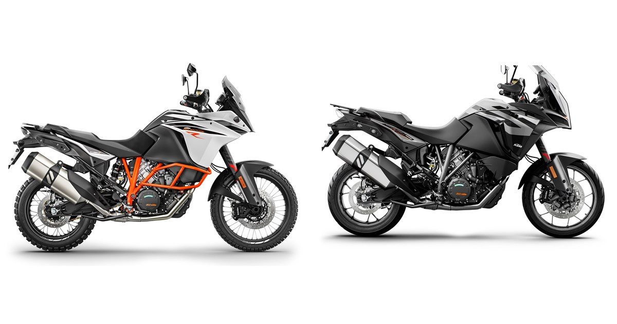 Comparaison des motos KTM 1090 Adventure R 2017 VS. KTM 1290 Super ...