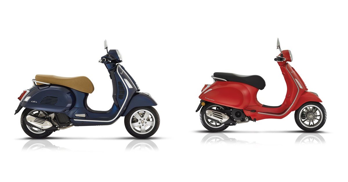 Comparaison des motos Vespa GTS 125 i.e. 2020 VS. Vespa Primavera 125 S 2018