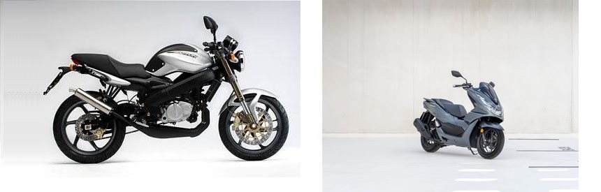 Motorrad Vergleich Cagiva Raptor 125 2014 vs. Honda PCX 125 2022