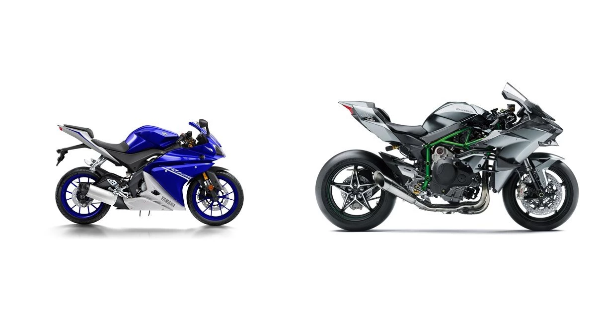 Yamaha YZF-R125 2017 vs Kawasaki Ninja H2R 2021