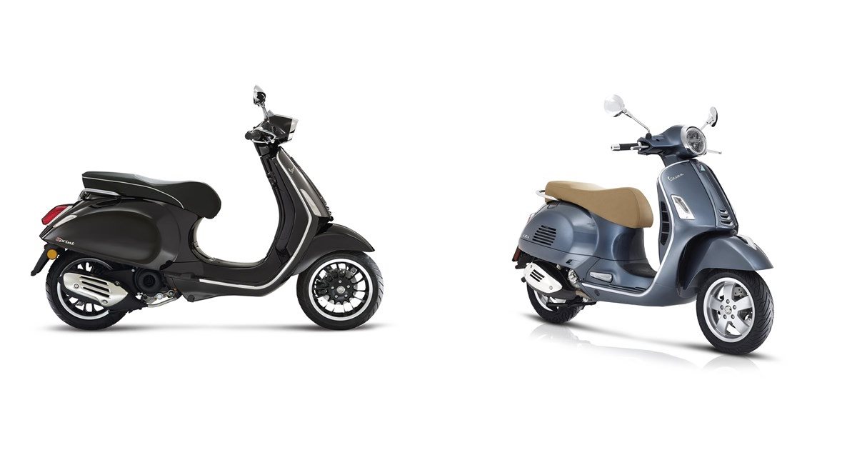 Motorrad Vergleich Vespa Sprint 125 i.e. 3V 2020 vs. Vespa GTS 125 i.e. 2019