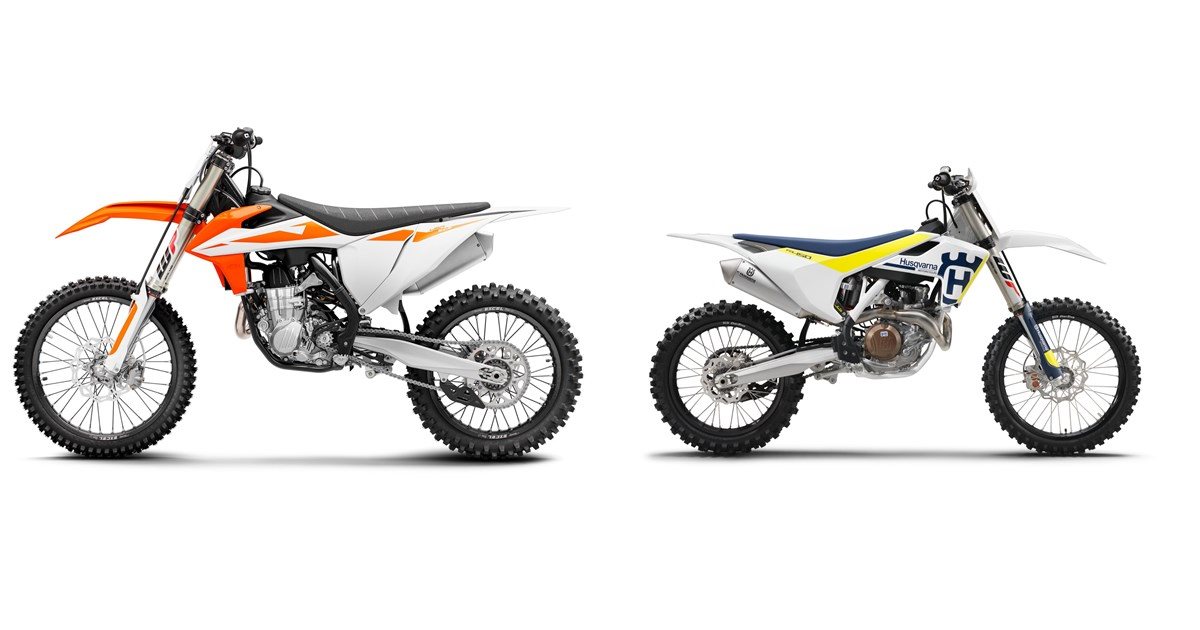 Motorrad Vergleich KTM 450 SX-F 2019 vs. Husqvarna FC 450 2017