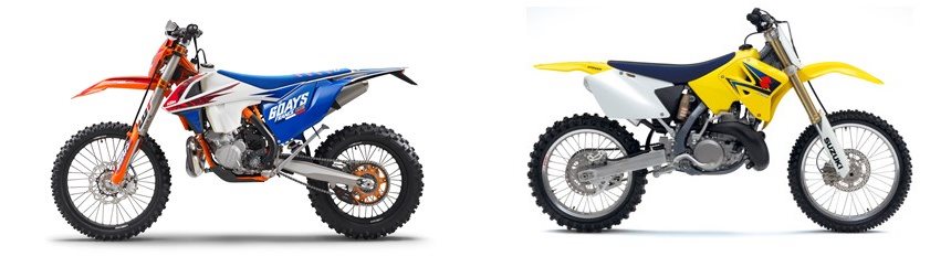 Motorrad Vergleich KTM 250 EXC TPI Sixdays 2018 vs. Suzuki RM-250 2013