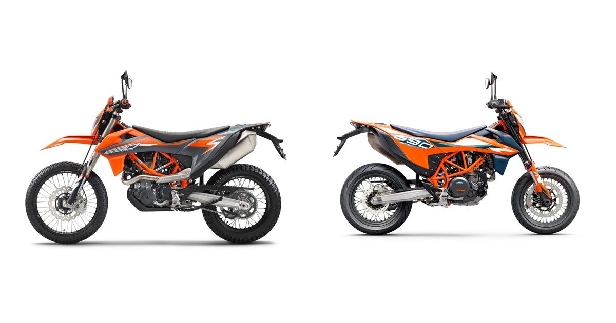 Motorrad Vergleich KTM 690 Enduro R 2021 vs. KTM 690 SMC R 2023