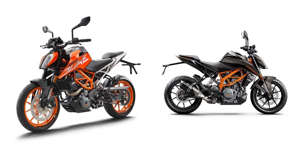 Motorrad Vergleich KTM 390 Duke 2017 vs. KTM 390 Duke 2023