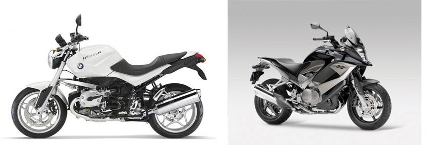 Motorrad Vergleich BMW R 1200 R 2009 vs. Honda VFR800X Crossrunner 2011