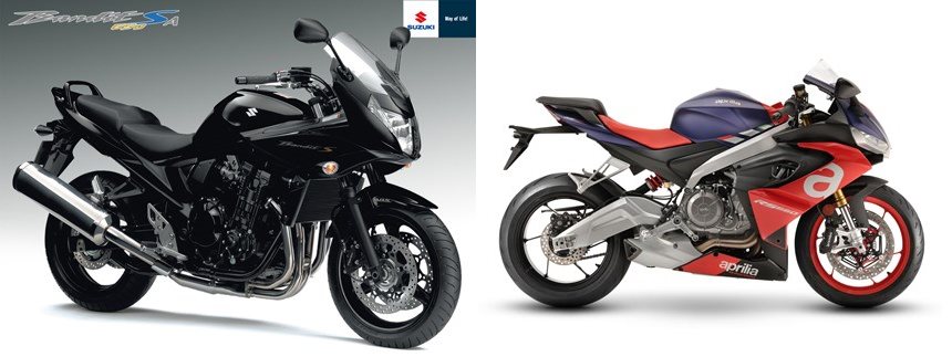 Motorrad Vergleich Suzuki Bandit 650S 2010 vs. Aprilia RS 660 2021