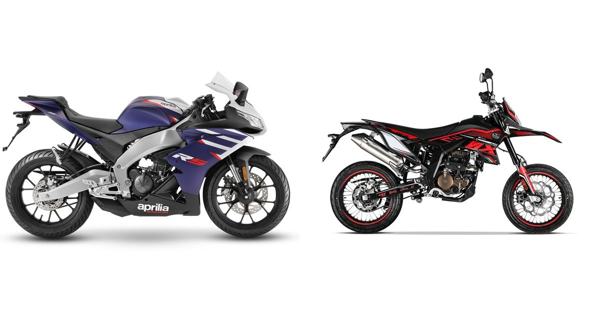 Motorrad Vergleich Aprilia RS 125 2021 vs. FB Mondial SMX 125i ...