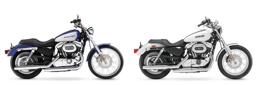 Motorrad Vergleich Harley-Davidson Sportster XL 1200C Custom 2005 vs ...