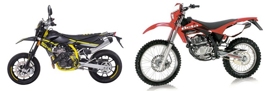 Motorrad Vergleich SWM SM 125 R 2022 vs. Beta RR Enduro 4T 125 AC 2011