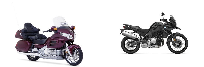 Honda GL 1800 Goldwing 2005 vs BMW F 850 GS 2022