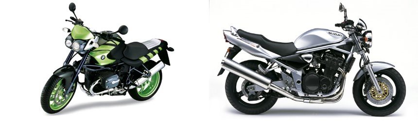 Motorrad Vergleich BMW R 1150 R Rockster 2005 vs. Suzuki Bandit 1200 2005