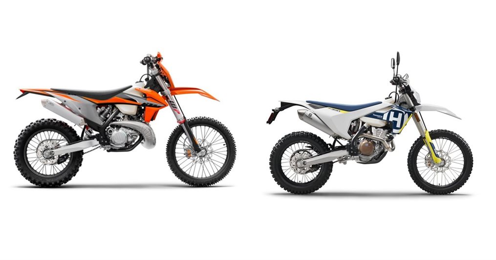 Motorrad Vergleich KTM 300 EXC TPI 2021 vs. Husqvarna FE 350 2018