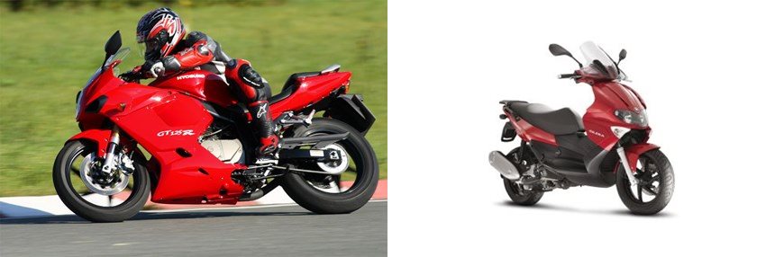 Motorrad Vergleich Hyosung GT 125 R 2009 vs. Gilera RUNNER 125 ST 2009
