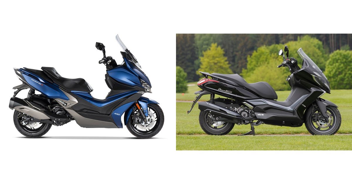 Motorrad Vergleich Kymco Xciting S 400i ABS 2023 vs. Kymco Downtown ...