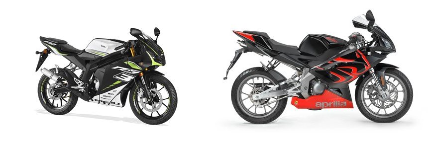 Motorrad Vergleich Rieju RS3 50 2018 vs. Aprilia RS 50 2009